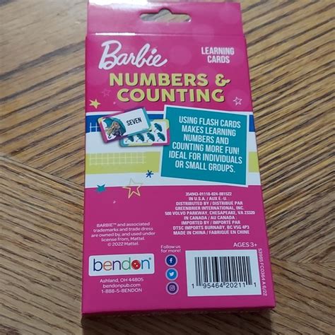Barbie Toys Barbie Numbers Counting Flash Cards Poshmark