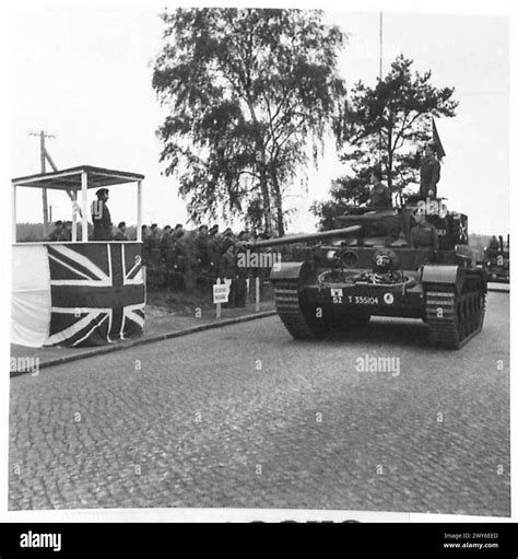 Field Marshal Montgomery As Colonel Commandant Of The Tank Regiment Takes The Salute As Tanks