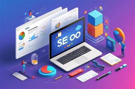 Premium Photo 3d Seo Optimization Promotion Web Browser For Digital Marketing Concept