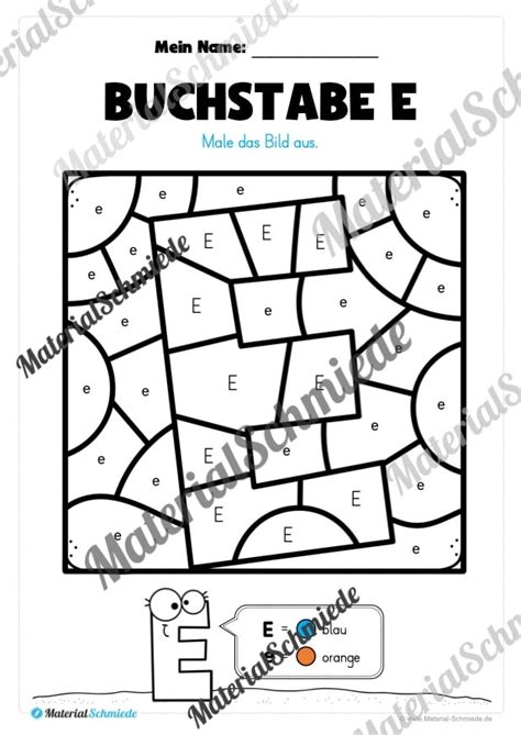 Buchstabe Ee Ausmalbilder