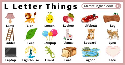 L Letter Things Names In English With Their Pictures Mr Mrs English