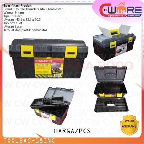 Jual Tool Box Besar Kotak Perkakas Reparasi Tool Kit Toolbox Plastik 16 18 Inch Cw1 Shopee