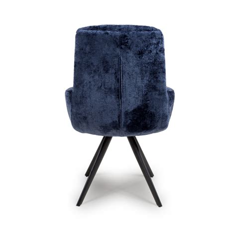 Set Of 2 Navy Swivel Dining Chairs Devan Furniture123