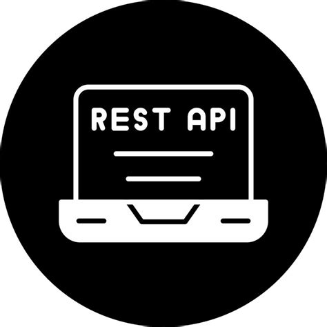 Rest Api Endpoint Symbol Glyph Circle Inverted 67351231 Vector Art At
