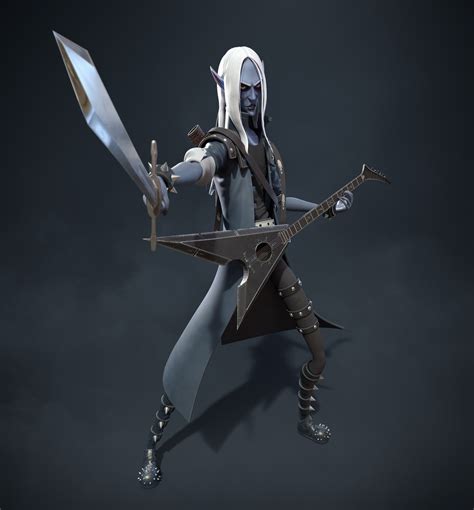 Artstation Wes The Drow Bard 3d