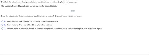 Solved Decide If The Situation Involves Permutations