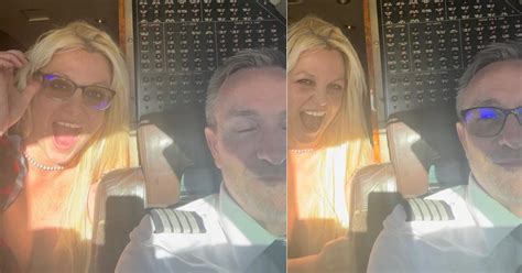 Britney Spears Helps Pilot Fly Plane While Hanging In Cockpit Watch