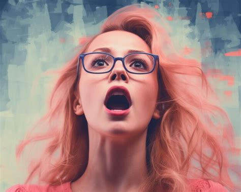 Premium Photo An Image Of A Woman With Glasses And A Shocked Expression