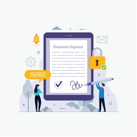 Electronic Signature Design Concept Vector Illustration 3328084 Vector