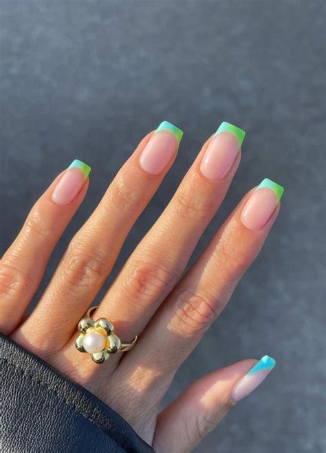 Colorful French Tip Nails We Love The Everygirl