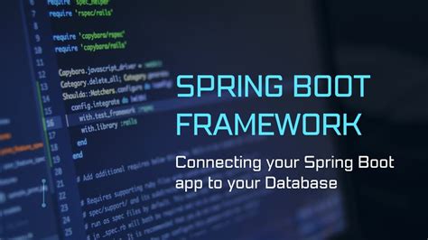 Spring Boot Framework Connecting Your Spring Boot App To Database Youtube