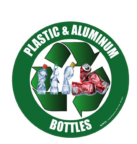 Recycle Plastic Aluminum Bottles Floor Sign