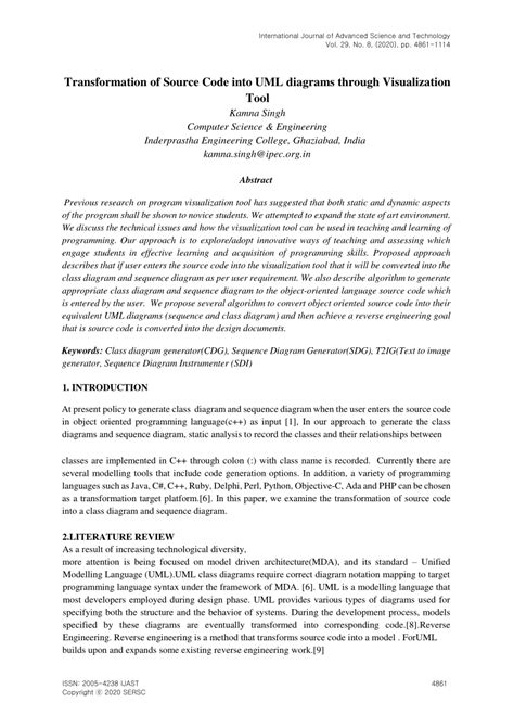 pdf transformation of source code into uml diagrams through visualization tool