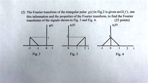 2 The Fourier Transform Of The Triangular Pulse Gt In Fig2 Is