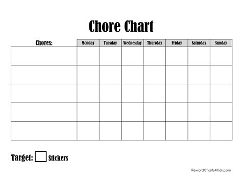 Chore Chart Template