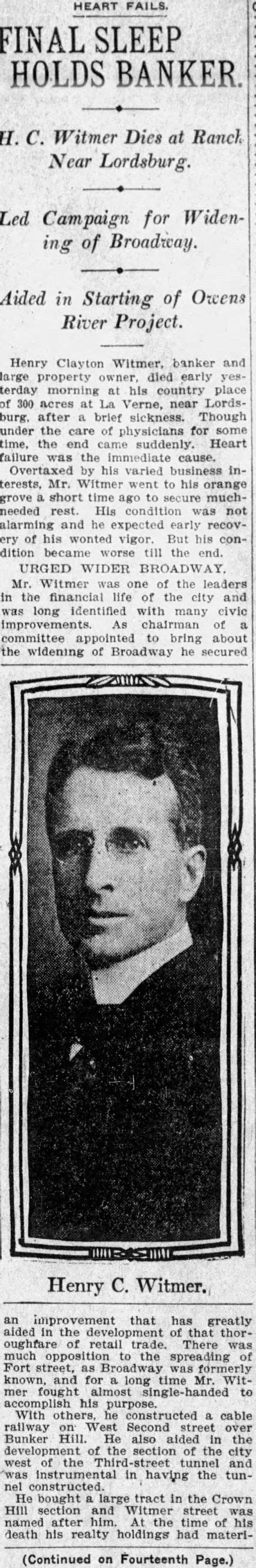 Henry Clayton Witmer 1856 1909 Homenaje De Find A Grave