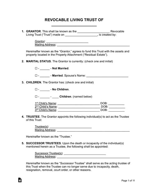 Free Printable Trust Forms Printable Tax Form