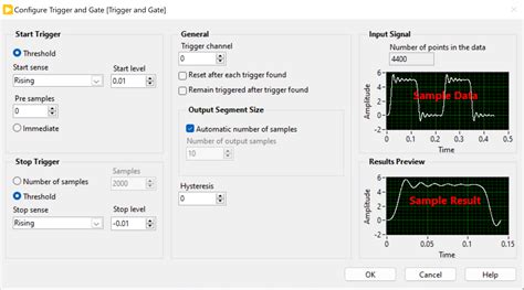 Segmenting Periodic Signal Using Trigger And Gate Express Vi In Labview