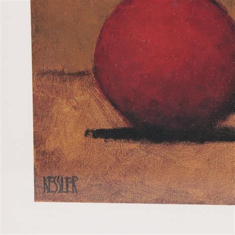 Offset Lithograph After Daniel Patrick Kessler Of Cat With Ball Of Yarn Ebth