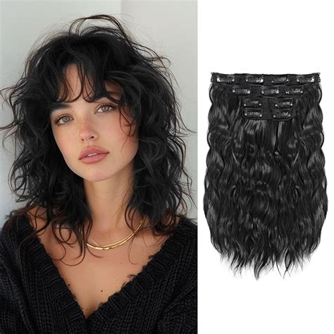 Doremi Curly Hair Extension 12 Inch Black 4pcs Short