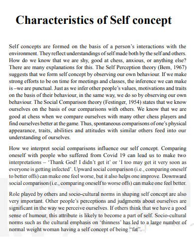 26 Self Concept Examples To Download