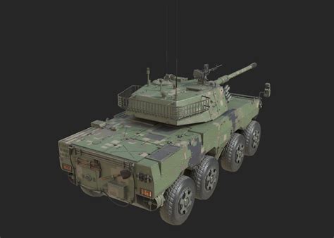 3d Model 4 Coatings Of Pla Army Ztl11 Ztl 11 105mm Wheeled Tank