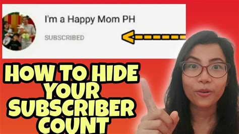 HOW TO HIDE SUBSCRIBER COUNT ON YOUTUBE HIDE YOUR SUBSCRIBERS USING ANDROID PHONE I M A Happy