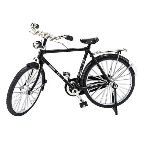 Diy 조립 미니 핑거 산악 합금 자전거 다이캐스트 모델 펌프 132 스케일 미니어처 시뮬레이션 레트로 자전거 레이싱 장난감