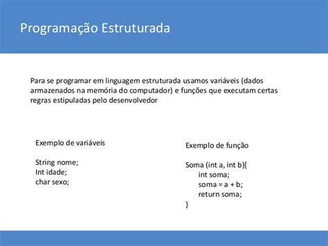 Programação Estruturada E Orientada A Objetos