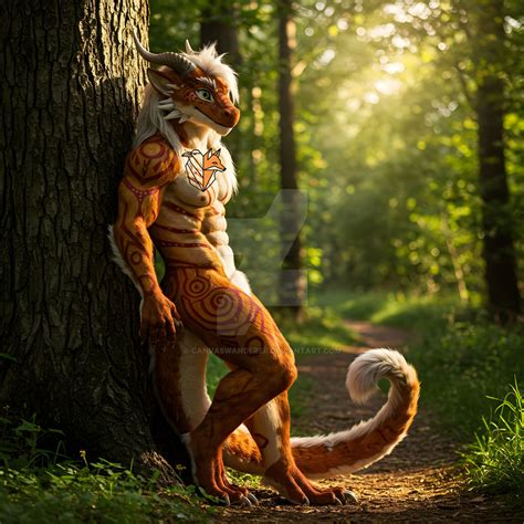 Silver Haired Dragon Enjoying The Woods By Canvaswanderer On Deviantart