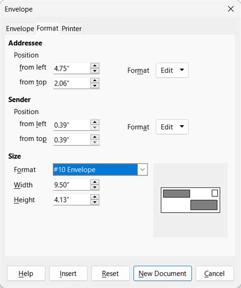 Need 10 Envelope Template English Ask Libreoffice