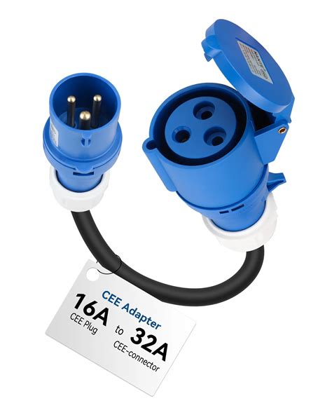 Cee Adapter 16a 3 Pin Cee Plug To 32a 3 Pin Cee Connector Ydcharge Ev Charger Manufacturer