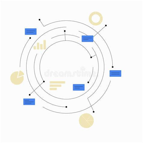 Circular Infographic Elements With Data Charts In Flat Vector Illustration Symbolizing Data