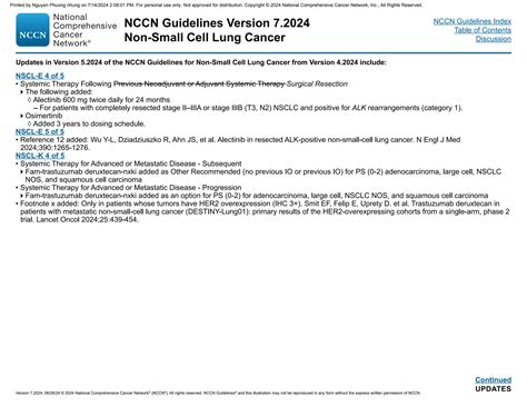 Nccn Clinical Practice Guideline In Oncology Pdf Lung And Respiratory Health Diseases And