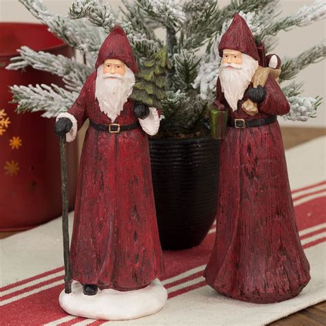 Victorian Santa Claus Figurines Vintage Santa Figurine Christmas