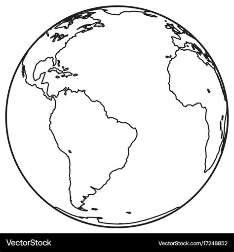 Globe Outline Vector