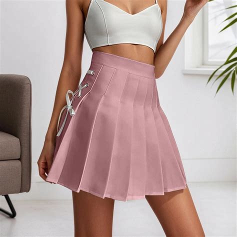 Womens Pleated Skirt Basic Skirt School Cheerleader Skirts For Men Girls Poodle Skirt Scrub