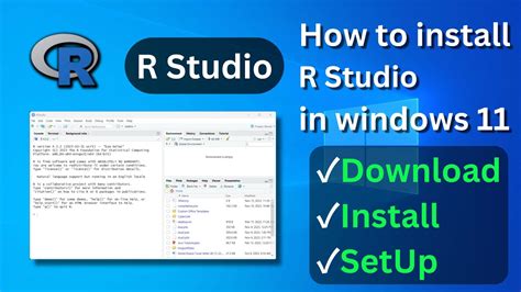 how to download and install R and R studio in windows 11 | how to install R programming language ...