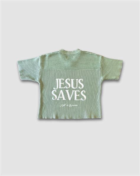 Saved By Jesus Maroon Knit Jersey