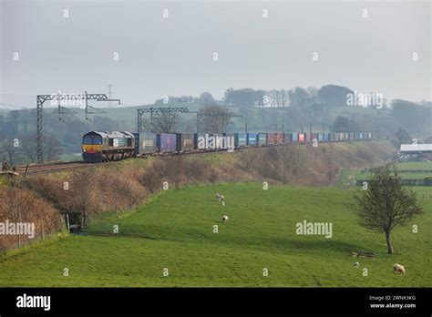 Direct Rail Services Class 66 Diesel Locomotive 66427 Hauling An