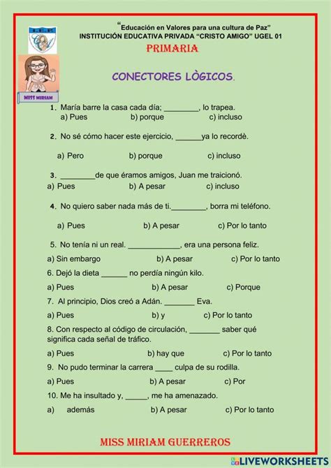 Los Conectores Comunicación Y Lenguaje Activity