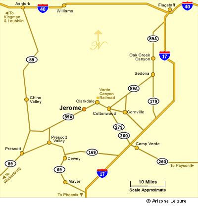 Map Of Jerome Arizona