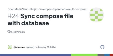 Sync Compose File With Database · Issue 24 · Openmediavault Plugin