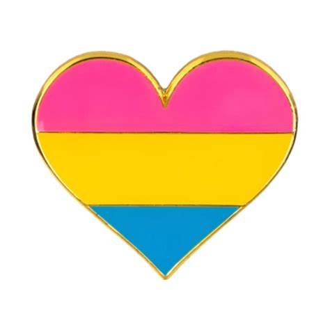 Pansexual Rainbow Heart Pin Badge Tigoli