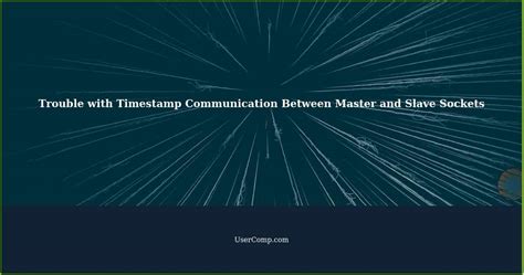 Trouble With Timestamp Communication Between Master And Slave Sockets In C