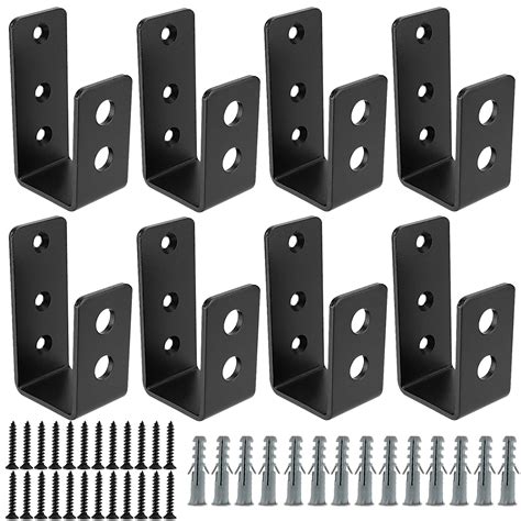 Muklei 8 Pack Door Barricade Brackets Open Bar Holder U