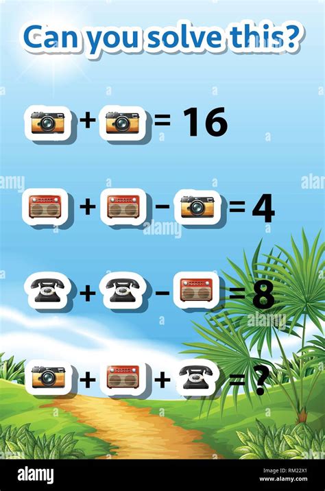 Can You Solve This Maths Problem Illustration Stock Vector Image And Art