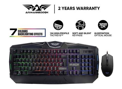 Armaggeddon Ak 6770 Kalashnikov Keyboard And Mouse Gaming Kit Officeworks