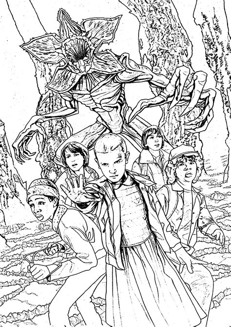 Stranger Things 00004 Coloriages De Stranger Things à Imprimer