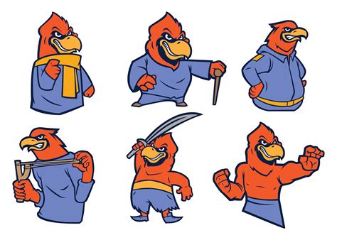 Cardinal Bird Mascot Vector 170862 Vector Art At Vecteezy